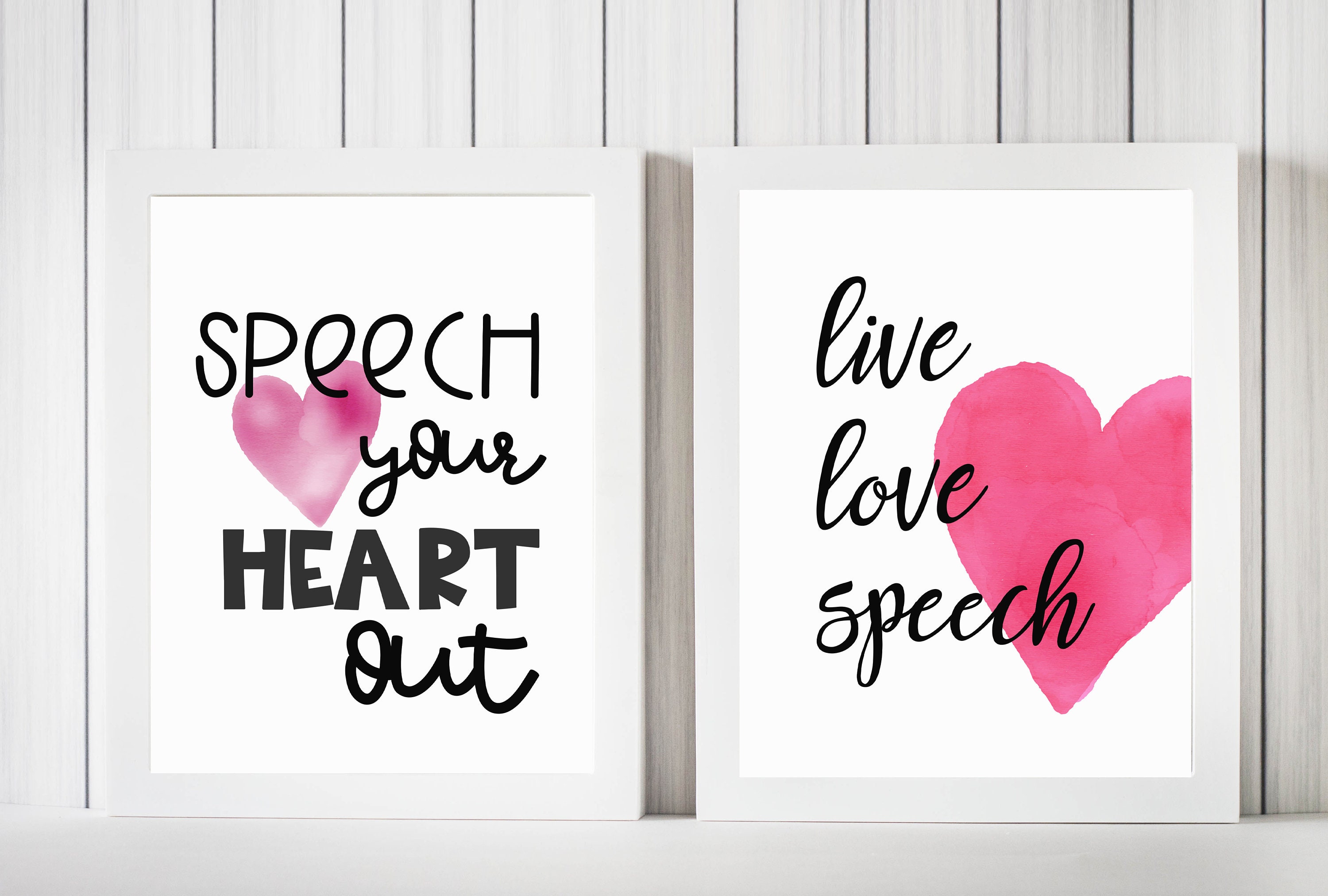 Live Love Speech/ Speech Room Wall Art/ Speech-language Pathologist ...