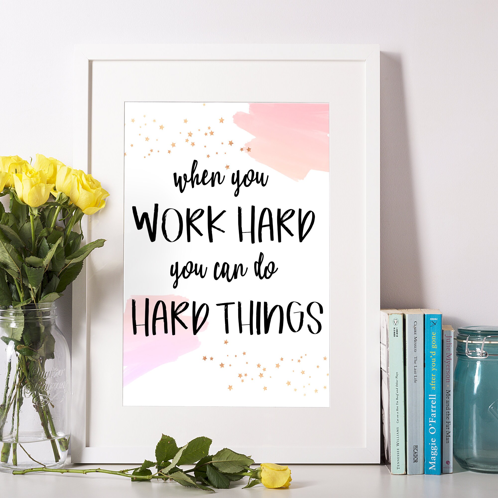 When You Work Hard You Can Do Hard Things, Speech Therapy Print ...