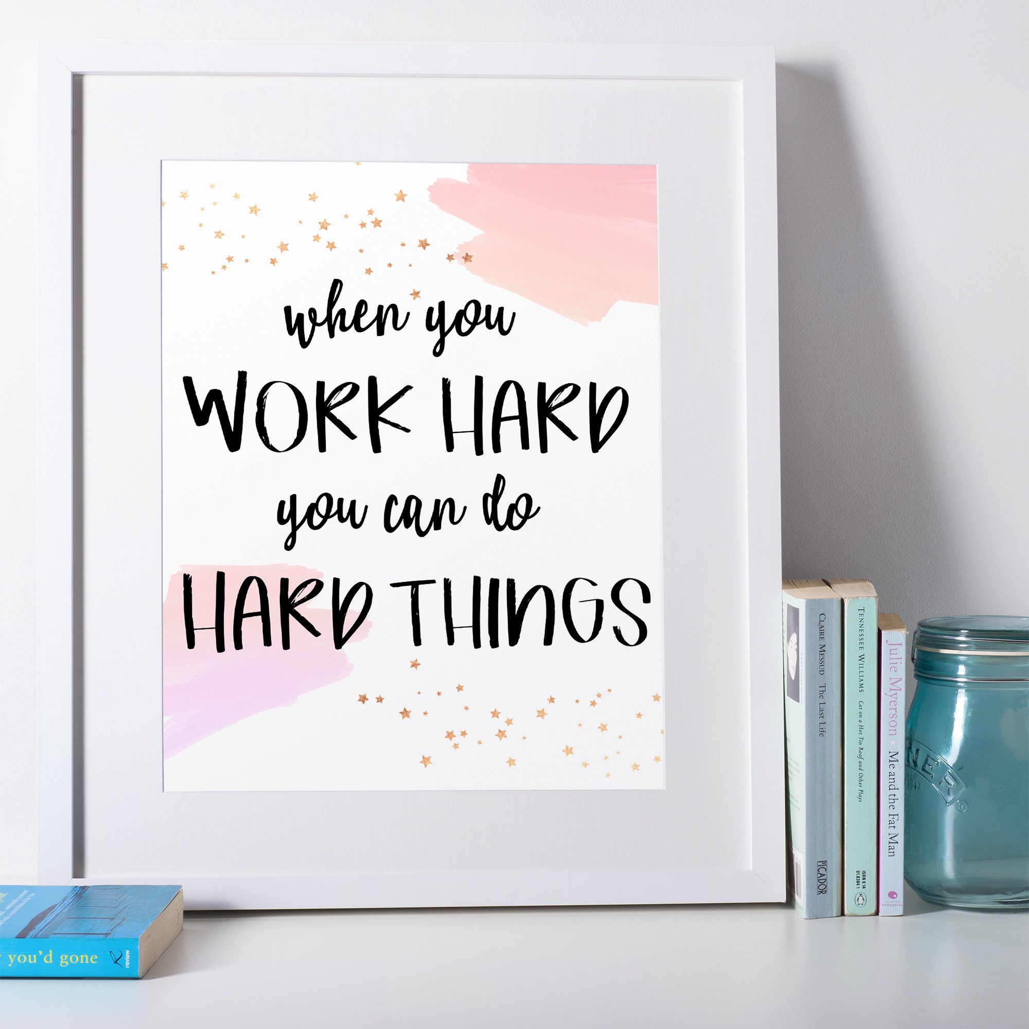 When You Work Hard You Can Do Hard Things, Speech Therapy Print ...