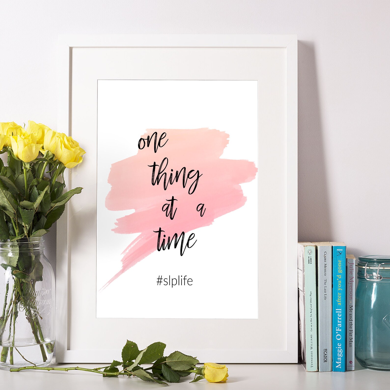 One Thing at a Time/ SLP Gift/ Speech Teacher Gift/ Speech Room Decor ...