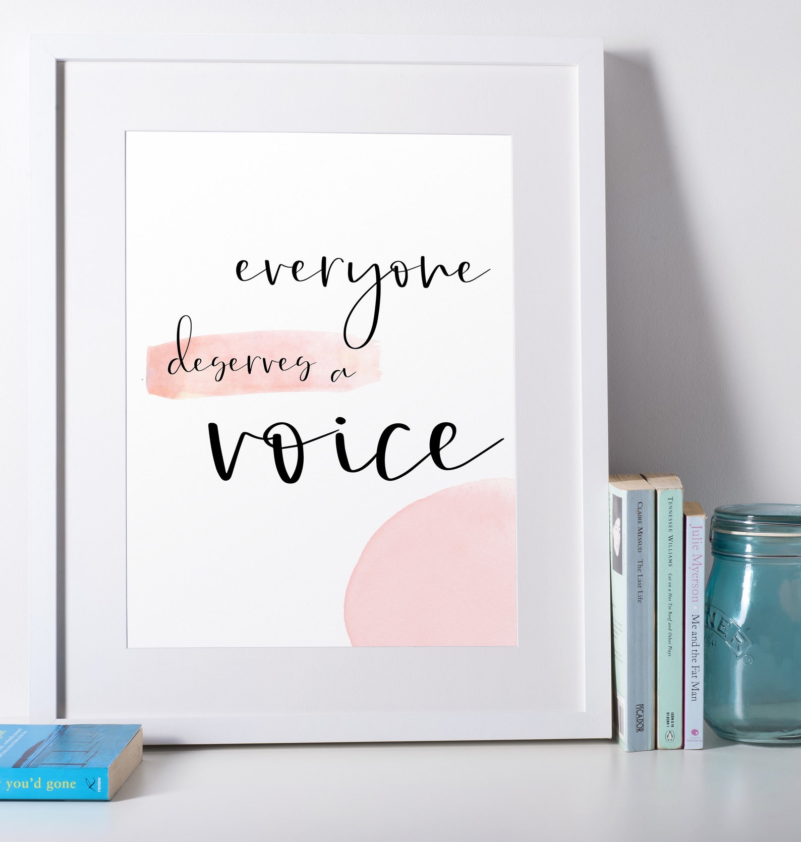 Everyone Deserves a Voice, Speech Therapy Decor, Speech Therapist Gift ...