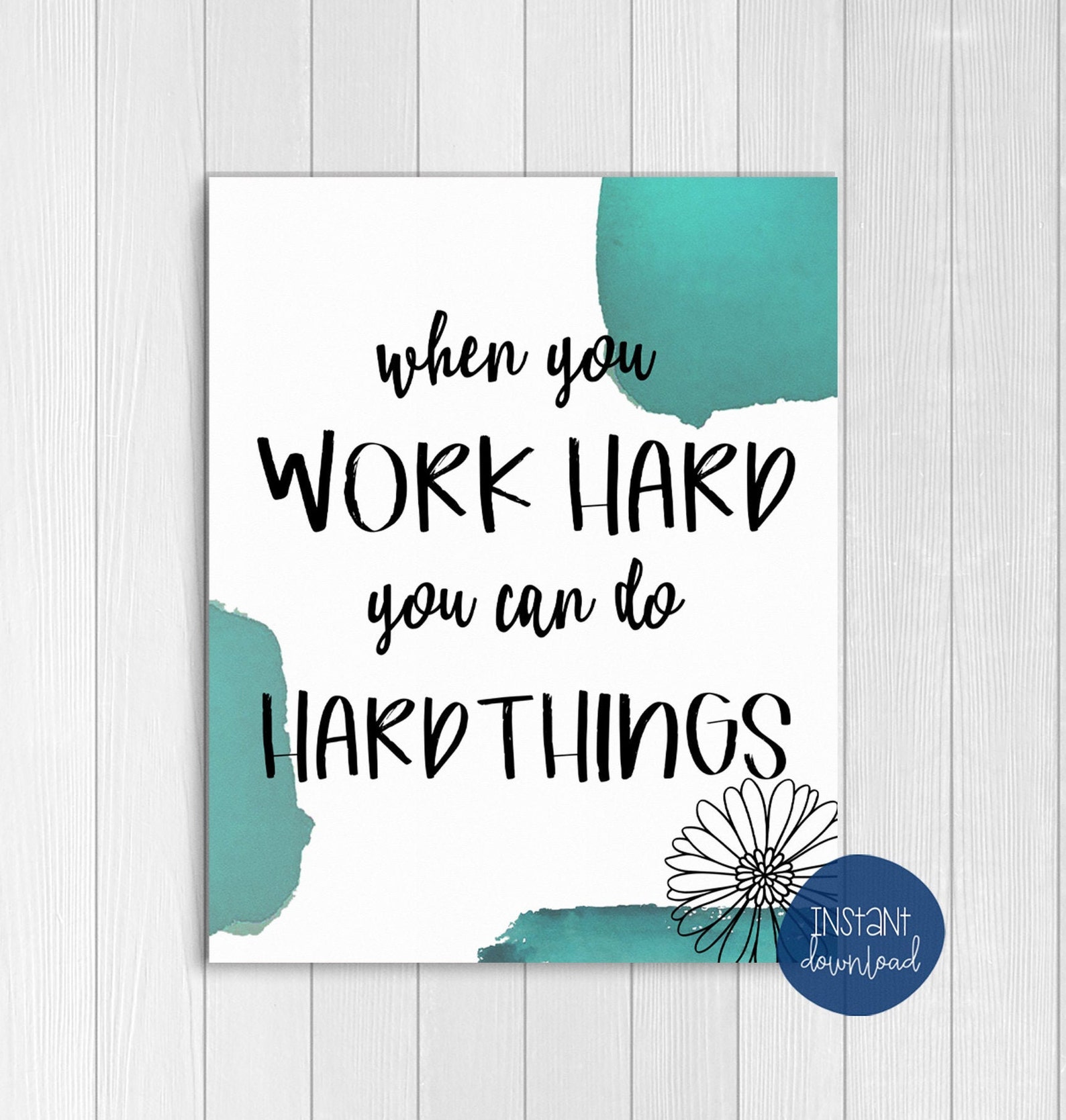 When You Work Hard You Can Do Hard Things, Speech Therapy Print ...