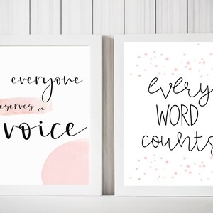 Everyone Deserves a Voice, Speech Therapy Decor, Speech Therapist Gift ...