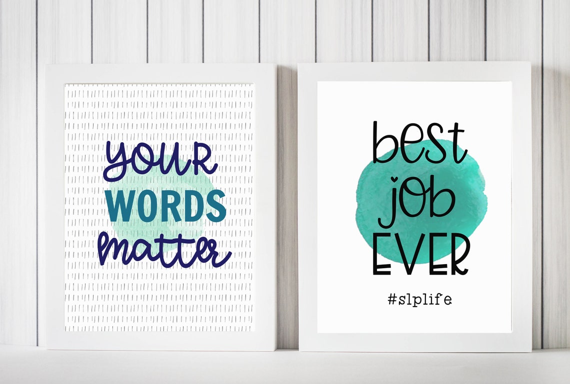 Your Words Matter - Speech Therapy Decor, Speech Therapy Print, Speech ...