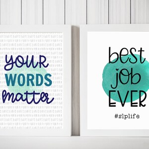 Your Words Matter - Speech Therapy Decor, Speech Therapy Print, Speech ...