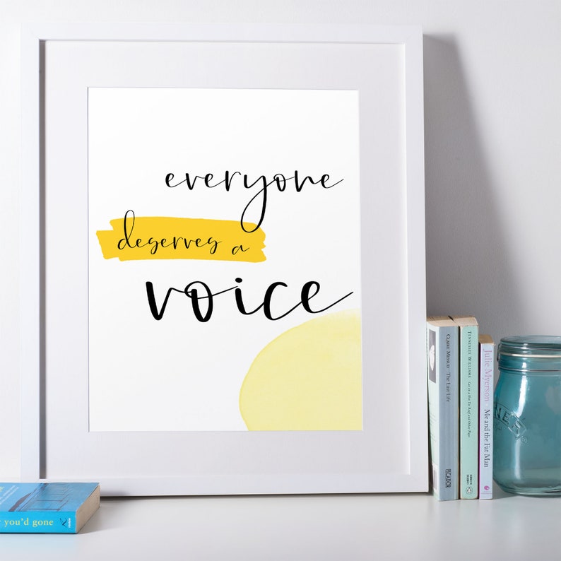 Everyone Deserves a Voice Speech Therapy Decor Speech | Etsy