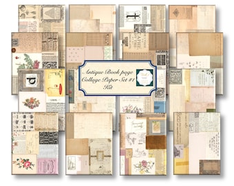 Book Page Collage | Etsy