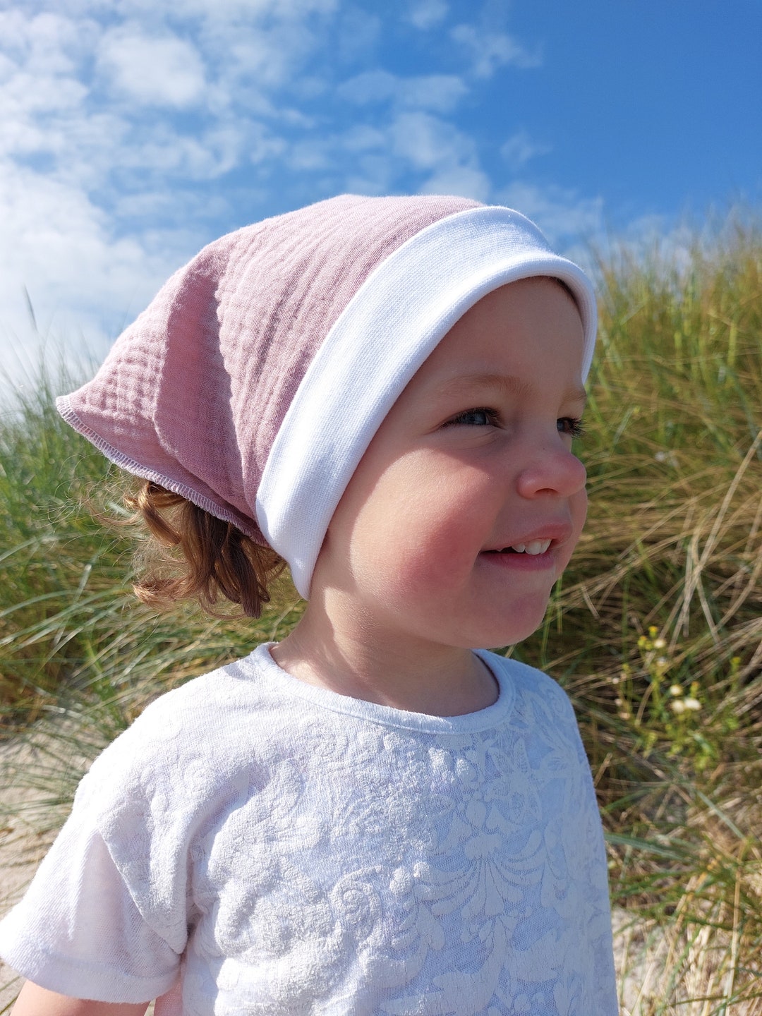 Visual Design Children's Headscarf Headscarf Hat Girls Handmade Muslin ...