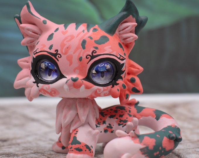 Custom LPS Leopard Shorthair Cat Littlest Pet Shop Hand Painted - Etsy