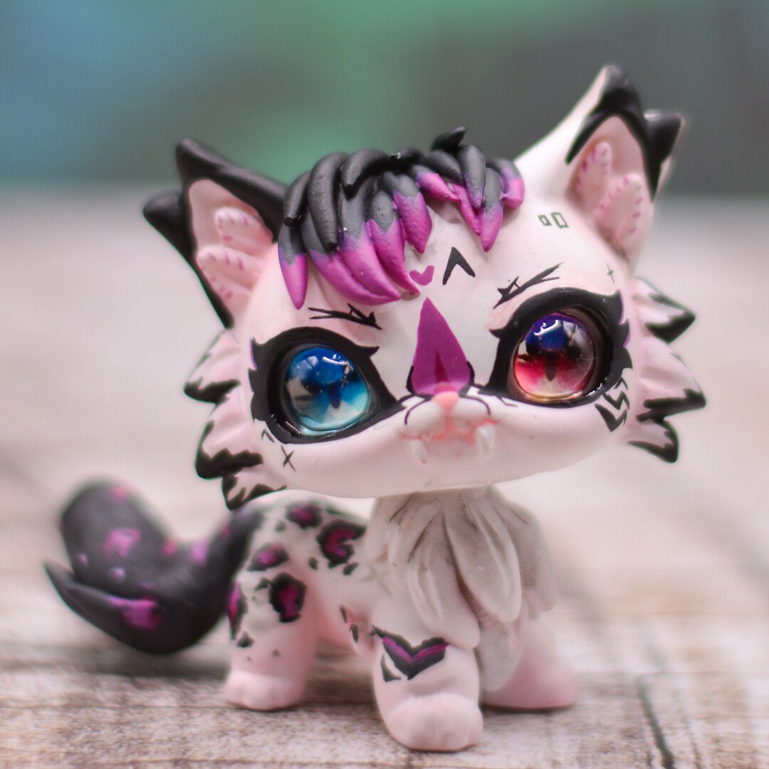 Custom LPS Leopard Shorthair Cat Littlest Pet Shop Hand Painted - Etsy