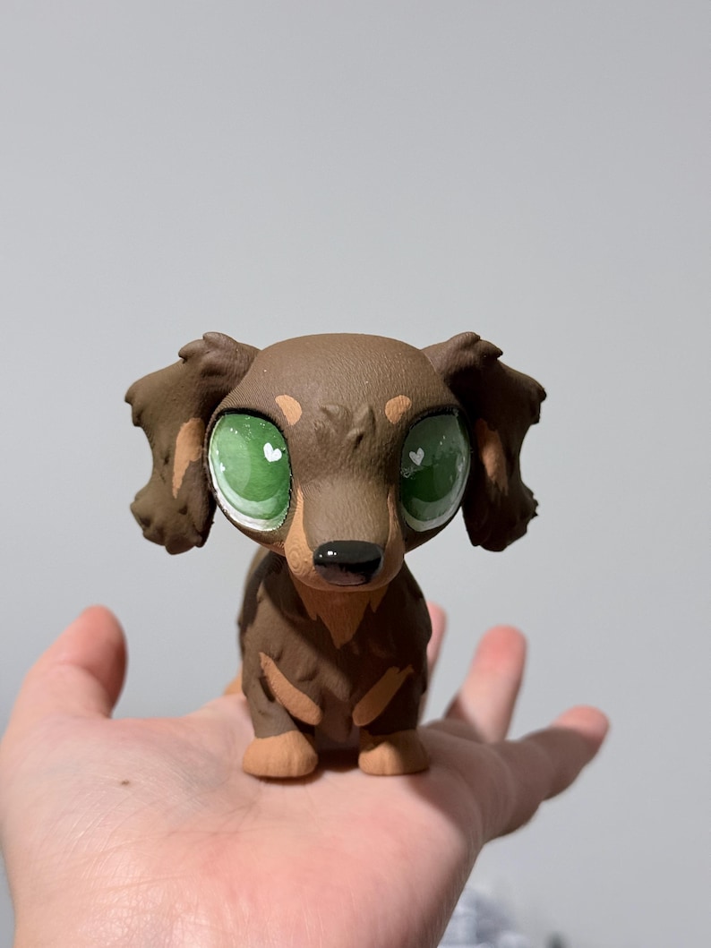 OOAK Hand Painted Dachshund Sculpture | Custom Art Leylina Figurines ...