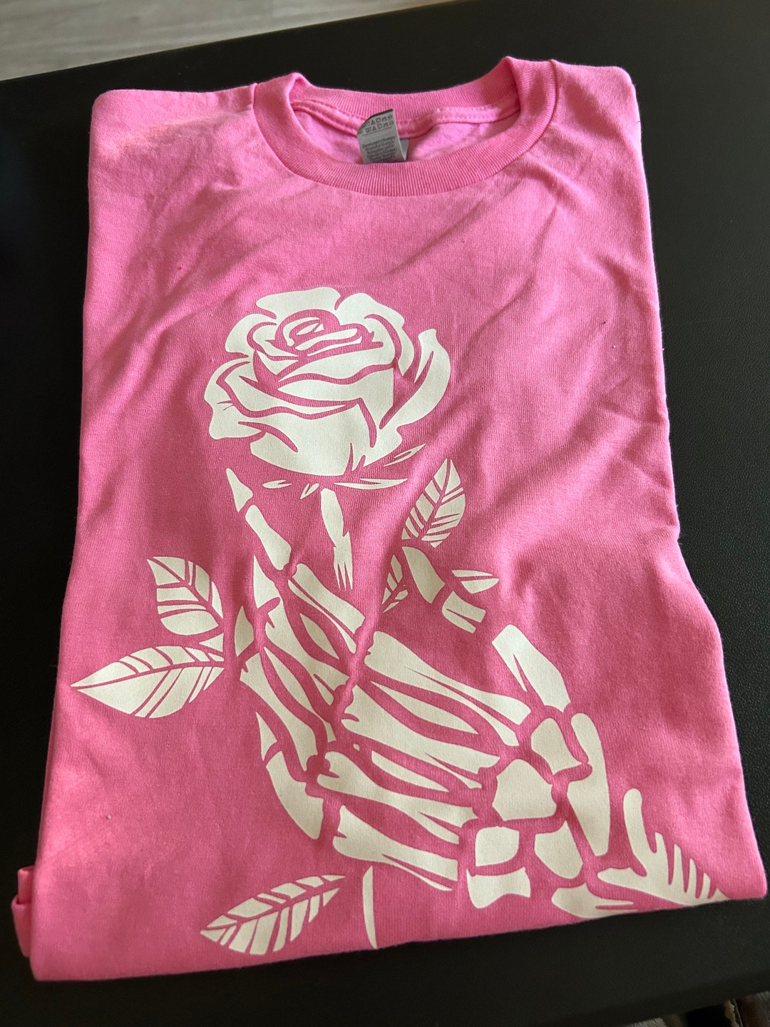 Skeleton and Rose Pink adult Medium - Etsy