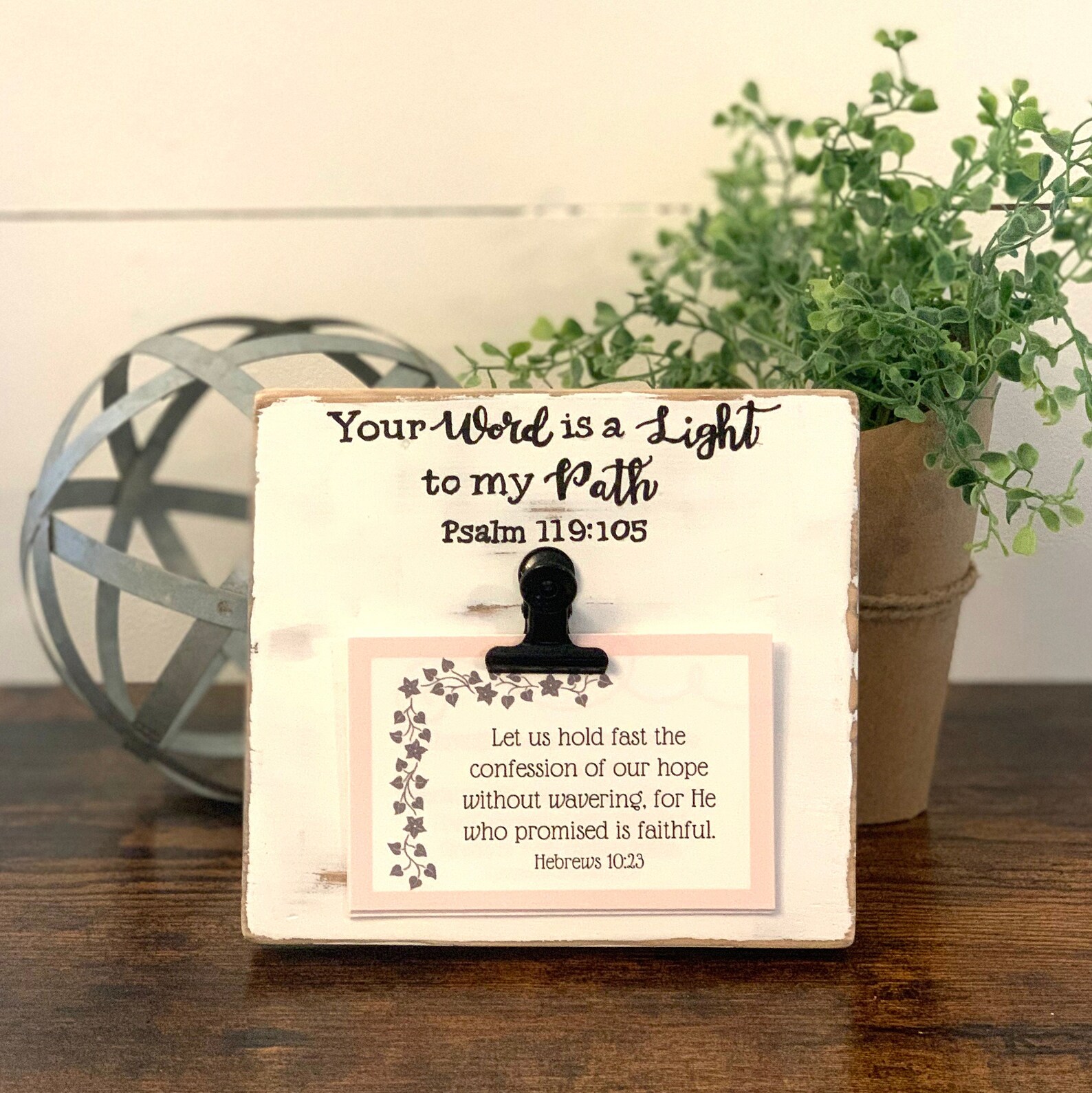 Scripture Card Holder Farmhouse Verse of the Week Clipboard - Etsy