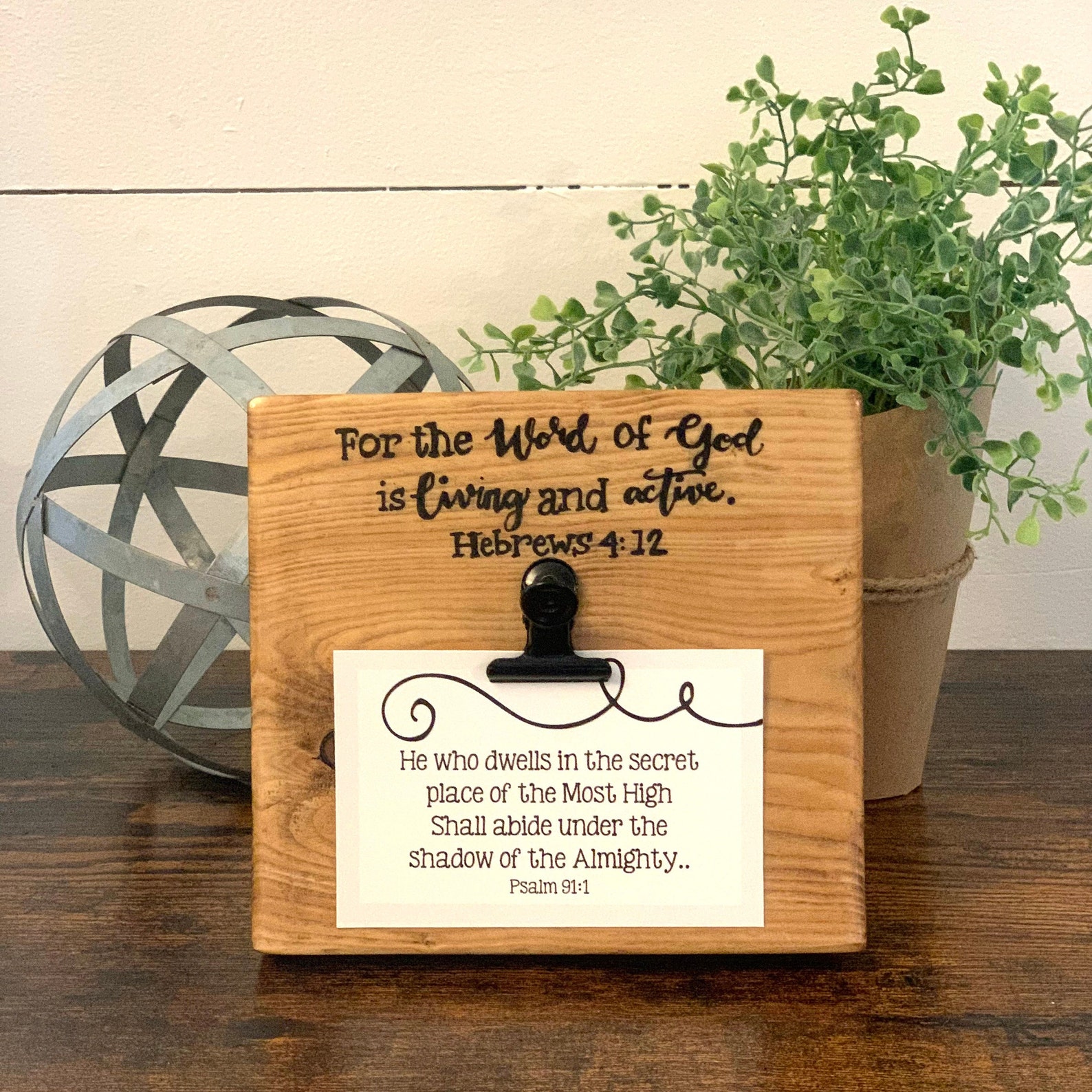 Scripture Card Holder Farmhouse Verse of the Week Clipboard - Etsy