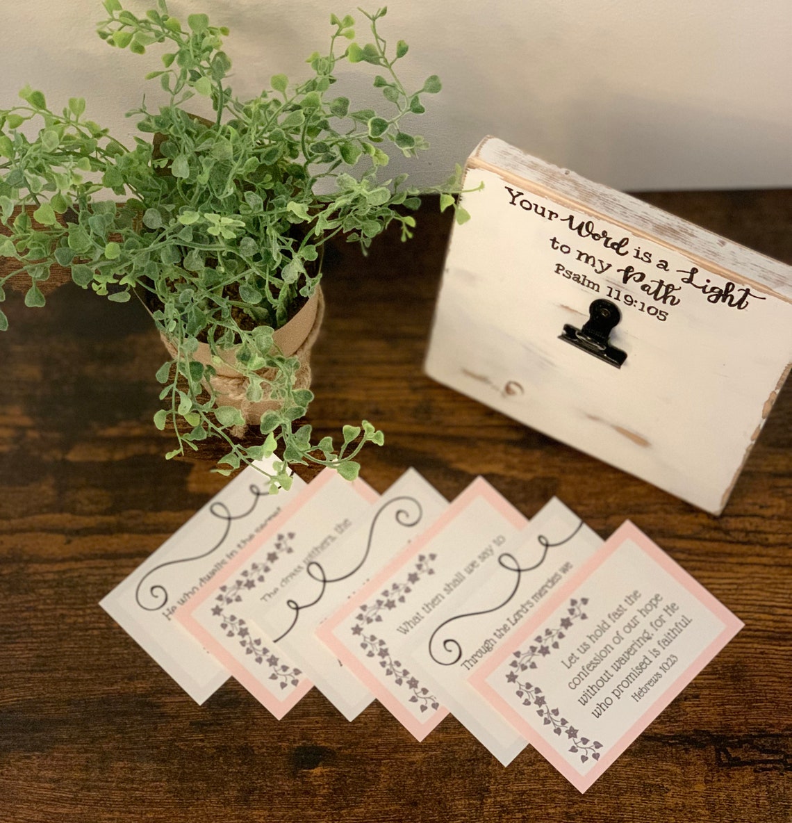 Scripture Card Holder Farmhouse Verse of the Week Clipboard - Etsy