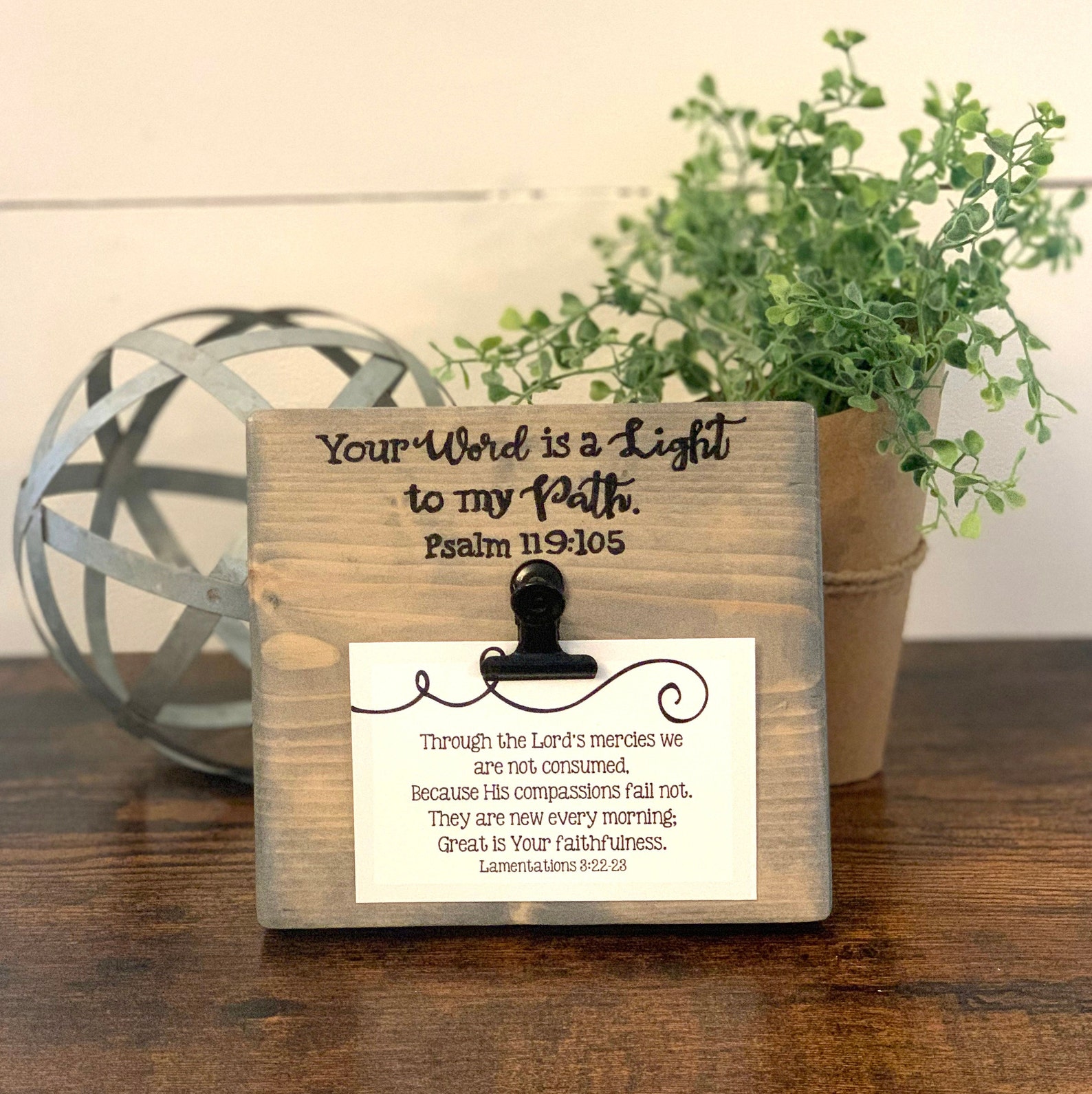 Scripture Card Holder Farmhouse Verse of the Week Clipboard - Etsy