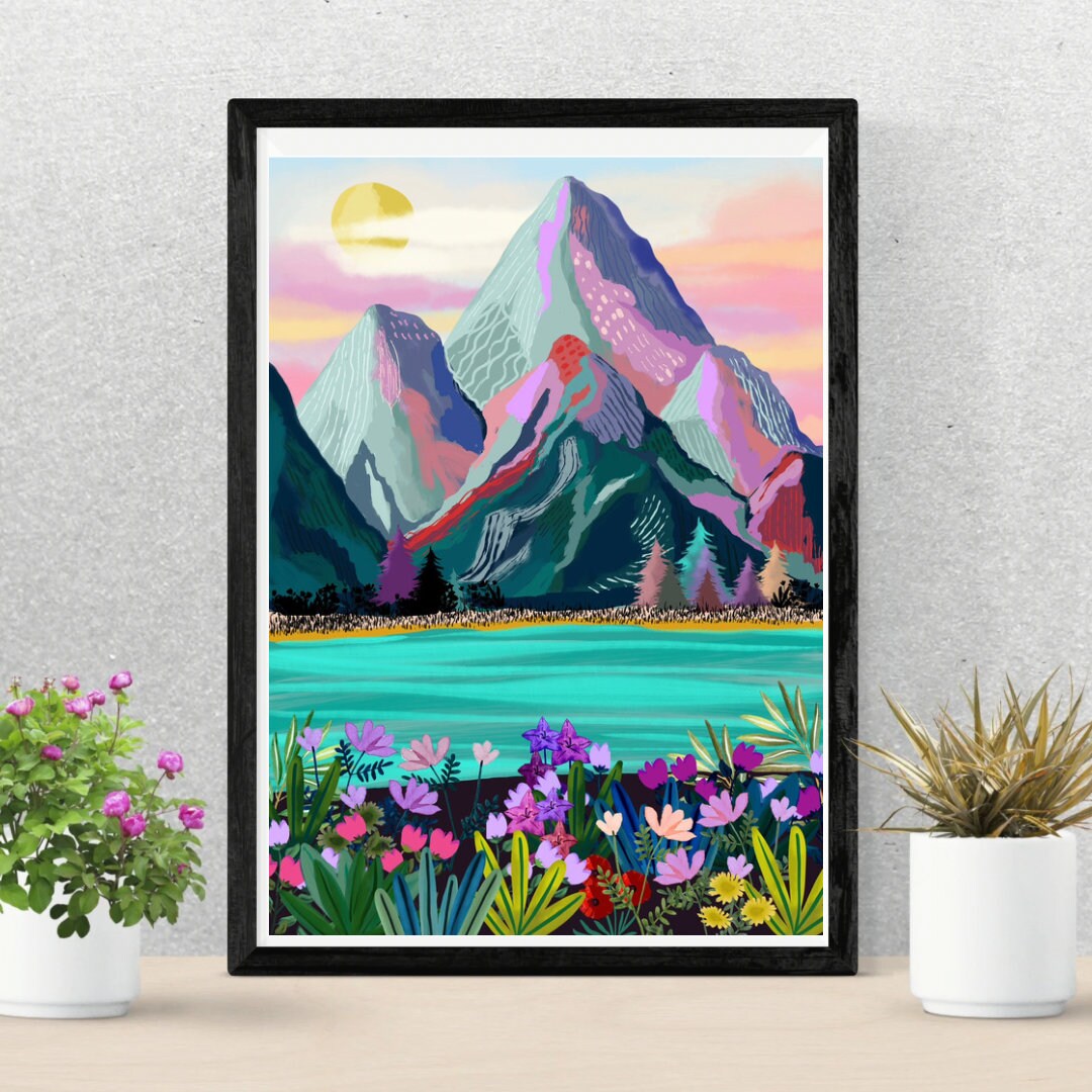 Vibrant Nature Art Print, by Kkarts - Etsy