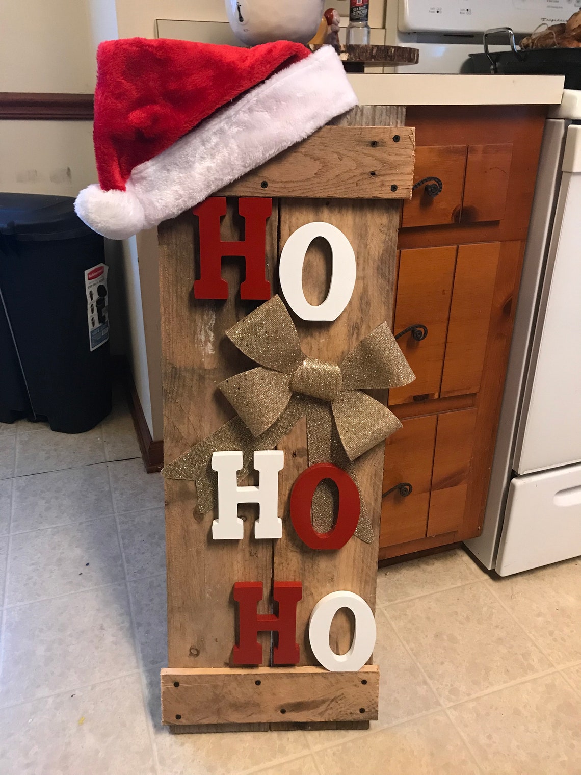 Holiday “HO HO HO “ Sign - Etsy