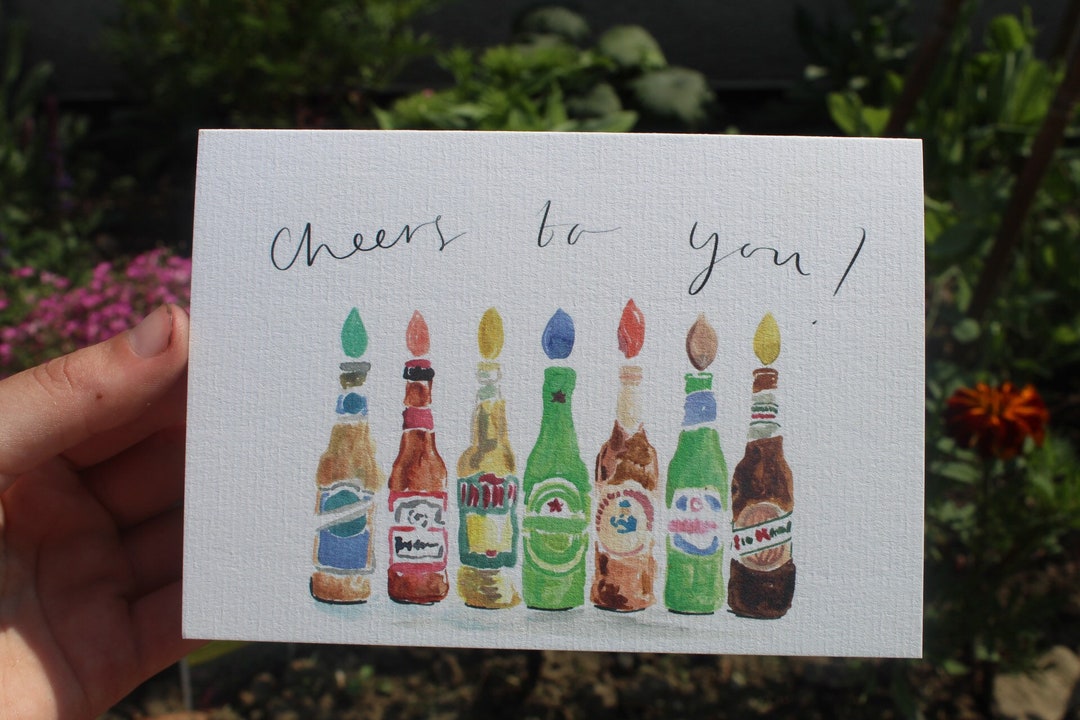 Cheers to You // Birthday Beers // Beer Birthday Card // Birthday Card ...