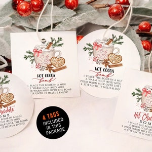 Hot Chocolate Bomb Tag, Editable Hot Chocolate Bomb Tag, Printable Hot ...