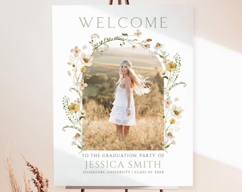Graduation Party Welcome Sign Template, Photo Graduation Welcome Poster ...