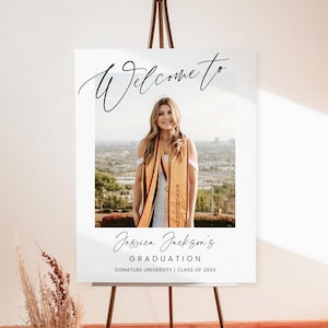 Graduation Welcome Sign Template, Editable Graduation Welcome Sign ...