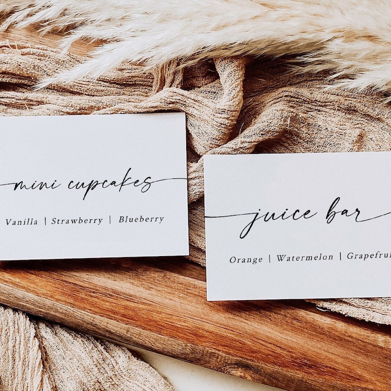 Food Buffet Name Tag - Etsy