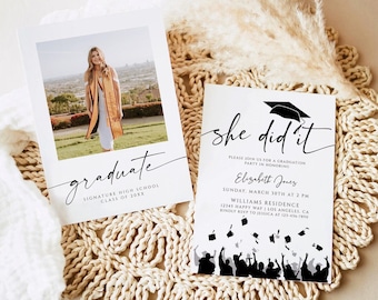 Graduation Invitation Template, Senior Graduate Announcement Template ...