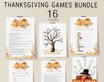 10 Printable Thanksgiving Party Games Thanksgiving Dinner - Etsy