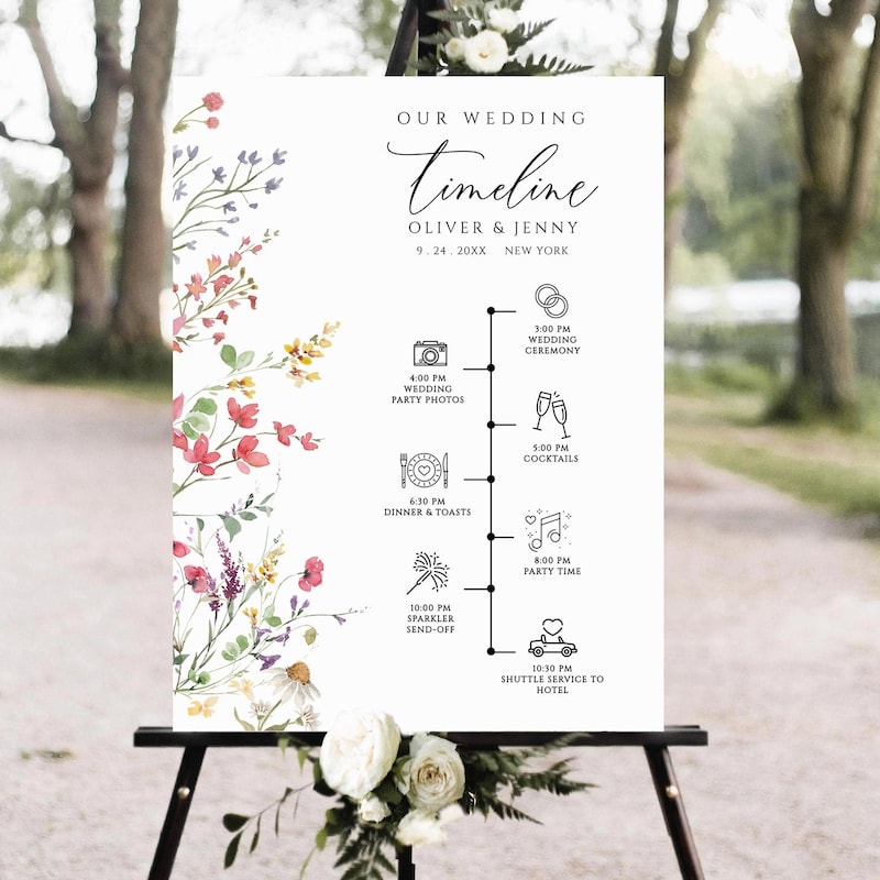 Wedding Timeline Sign - Etsy