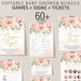 Blush Pink Floral Baby Shower Games Bundle (editable, Printable) - Etsy