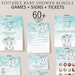 Blue Elephant Baby Shower Game Package Printable Elephant - Etsy