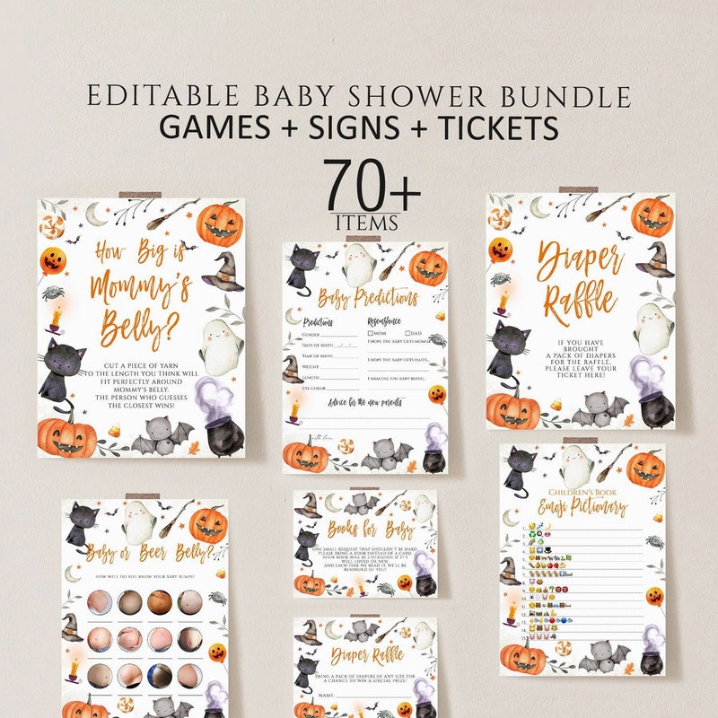 Boo Theme Baby Shower Kit - Etsy