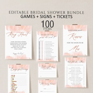 Pink Swash Bridal Shower Games, Printable Bridal Shower Games ...