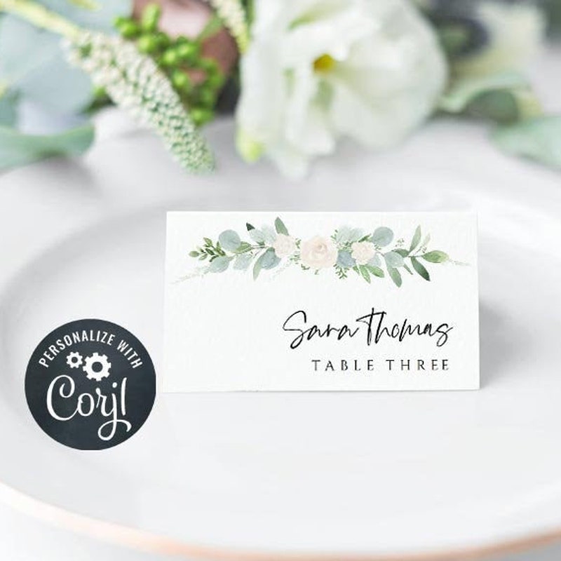 Floral Place Cards - Etsy
