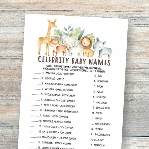 Celebrity Match Game - Etsy