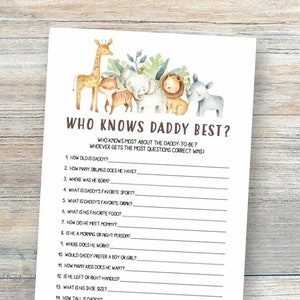 Who Knows Daddy Best Game How Well Do You Know Daddy Quiz Safari Baby ...