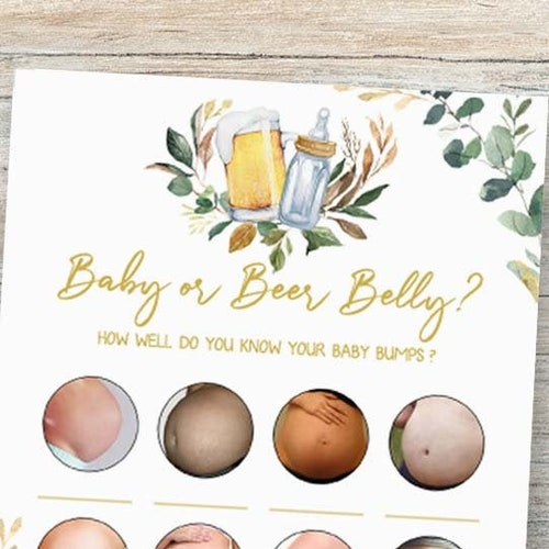 Baby is Brewing Baby Bump Beer Belly Game Pregnant or Beer - Etsy