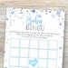 Blue Baby Bingo Cards Blue Baby Shower Games Printable Boy - Etsy