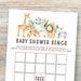 Safari Baby Shower Bingo Cards Printable Baby Shower Games | Etsy