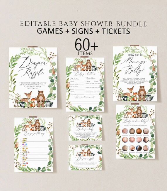 Baby Shower Games Bundle Printable Baby Shower Game Pack - Etsy