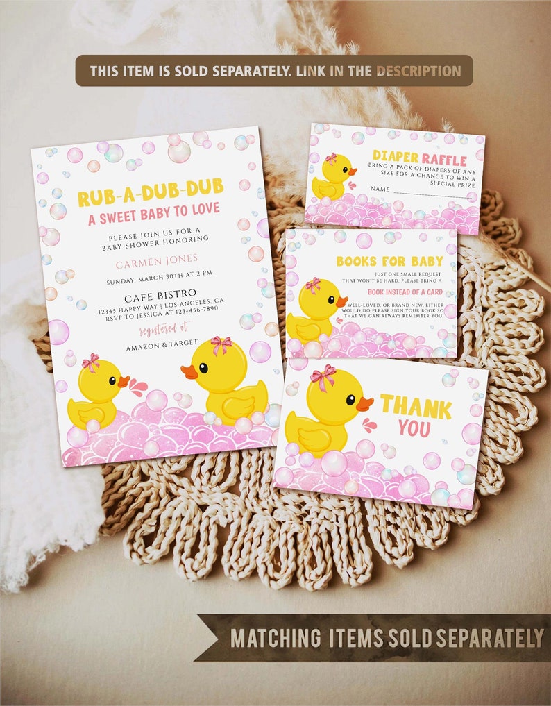 Pink Rubber Ducky Baby Shower Welcome Sign, Printable Baby Shower ...