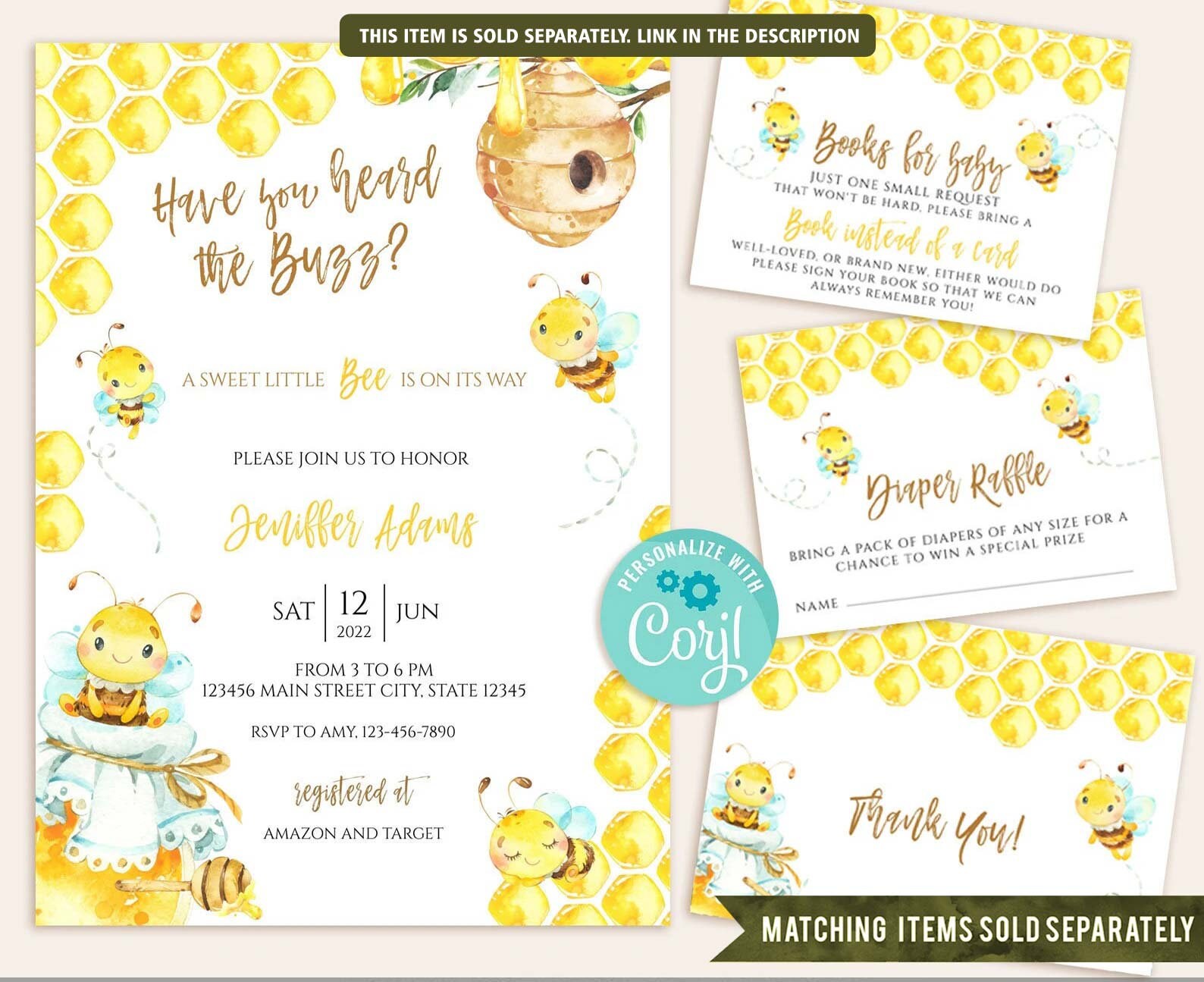 Honey Bee Baby Shower,baby Shower Games,printable Baby Shower Game,baby ...