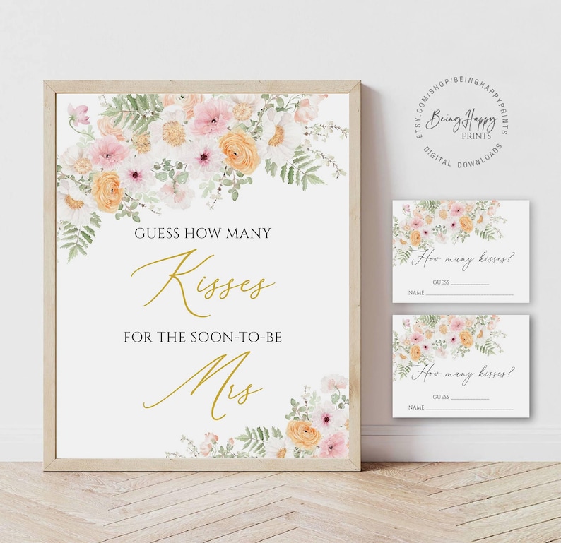 Floral Bridal Shower Games Bundle, Editable Printable Games (digital ...