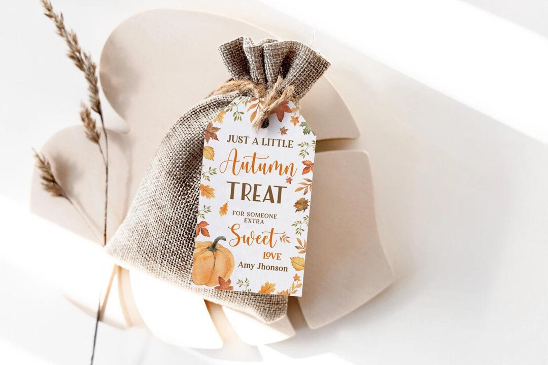 Printable Autumn Treat for Someone Sweet Gift Tag, Fall Treat Bag Tag ...