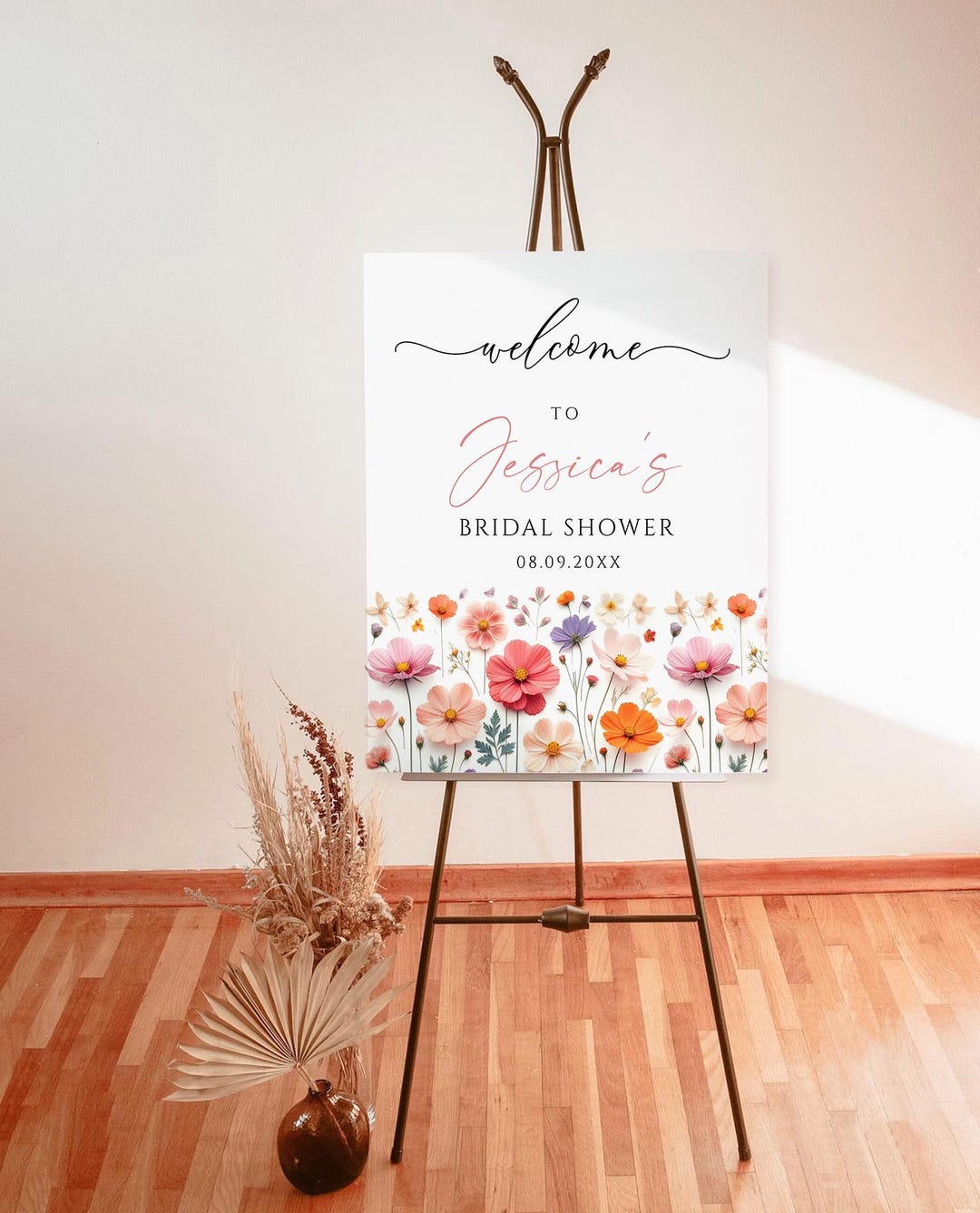 Editable Wildflower Welcome Sign Template, Printable Bridal Shower ...