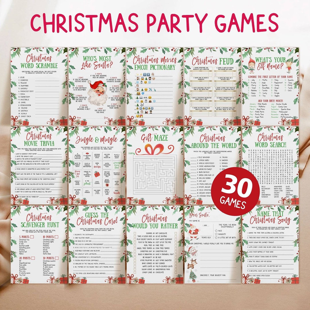 Christmas Games Bundle, Christmas Party Games, School Christmas Games ...