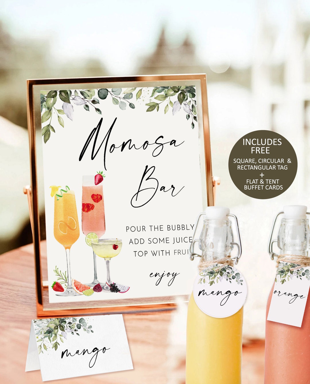 Momosa Bar Sign Download, Printable Momosa Sign, Momosa Juice Label ...