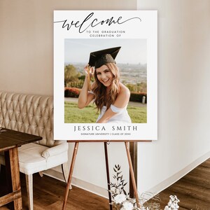Graduation Party Welcome Sign Template, Photo Graduation Welcome Poster ...