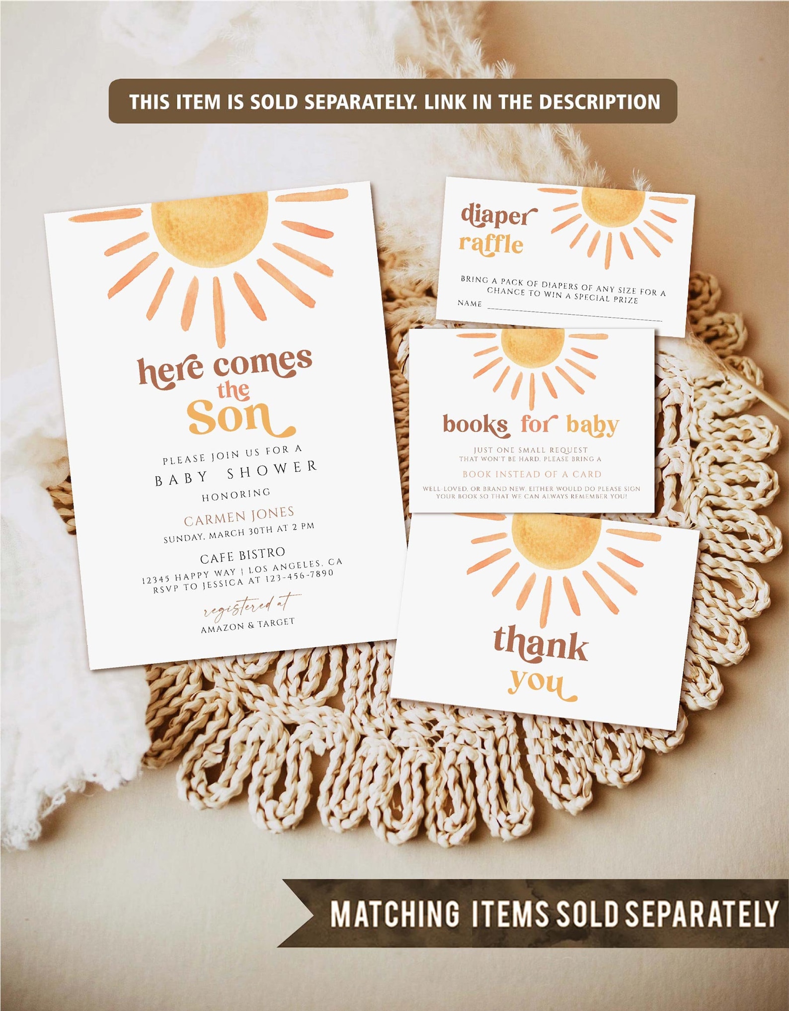 Editable Sun Baby Shower Games Bundle, Here Comes the Sun Baby Shower ...